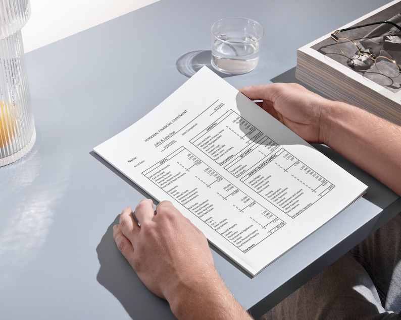 Editable Personal Financial Statement Excel Template | Printable ...
