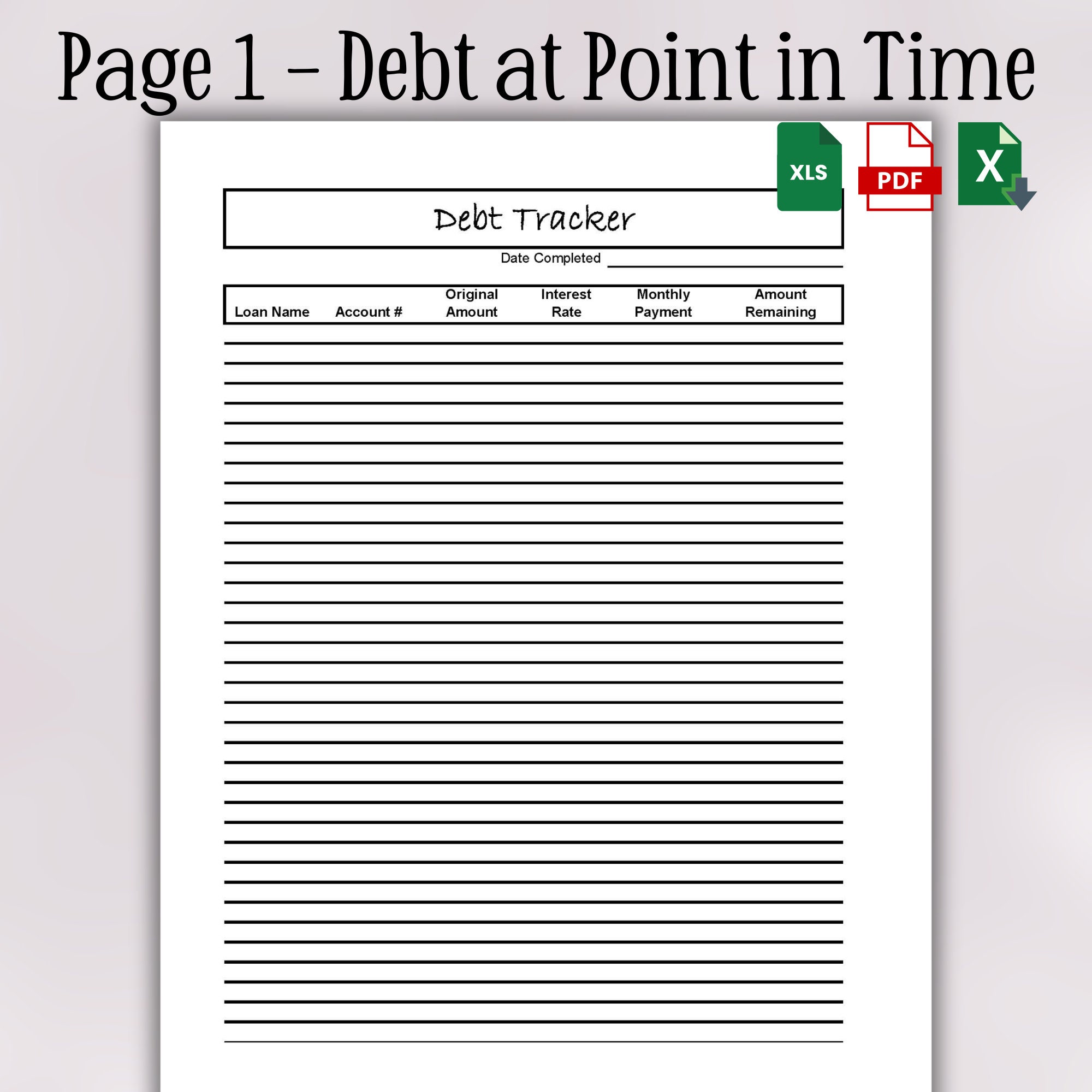 Debt Payoff Tracker | Debt Spreadsheet | Credit Card Tracker | Snowball ...