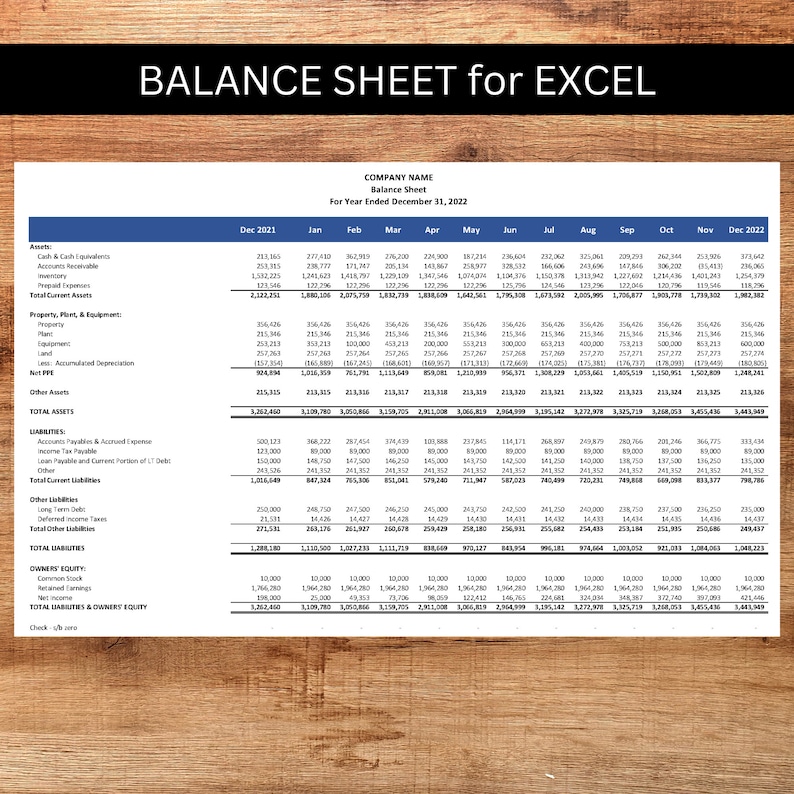 Monthly Balance Sheet Template Excel Business Templates Monthly ...
