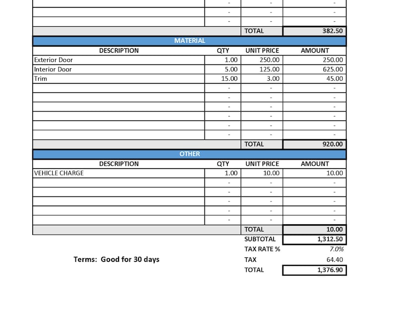 Contractor Estimate Template General Contractor Construction Estimate Template Construction Bid ...