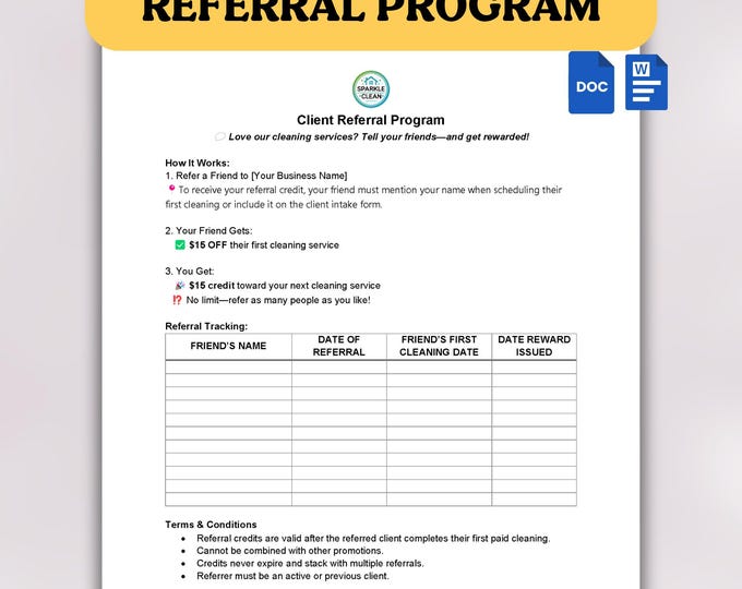 Editable Referral Card Template, Printable Refer a Friend Card, Digital ...