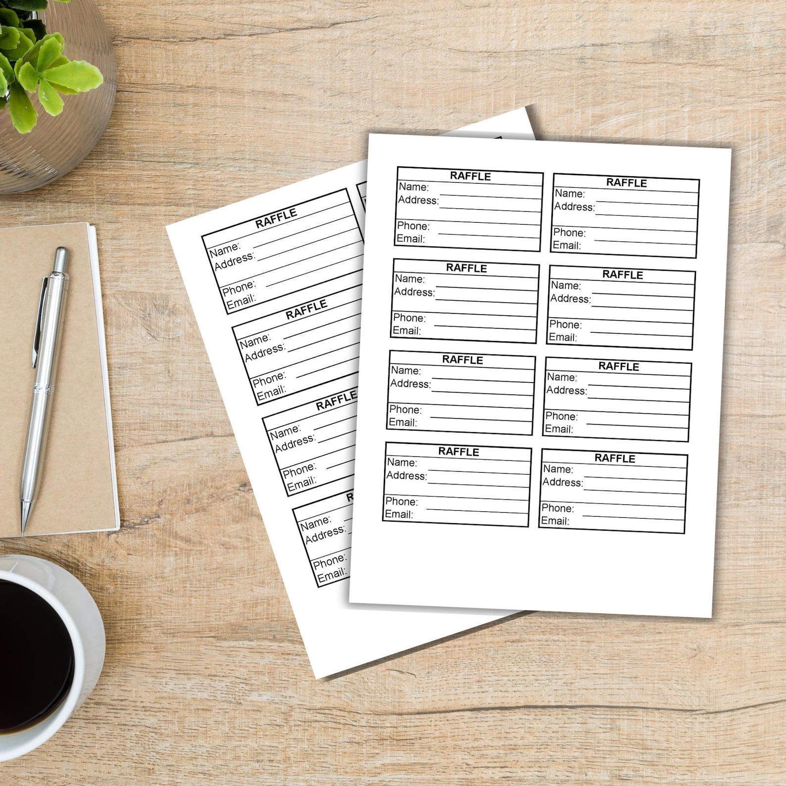 Raffle Tickets Form | Printable Enter to Win Tickets | Drawing Slips ...