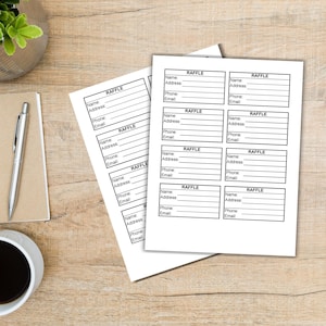 Raffle Tickets Form | Printable Enter to Win Tickets | Drawing Slips ...