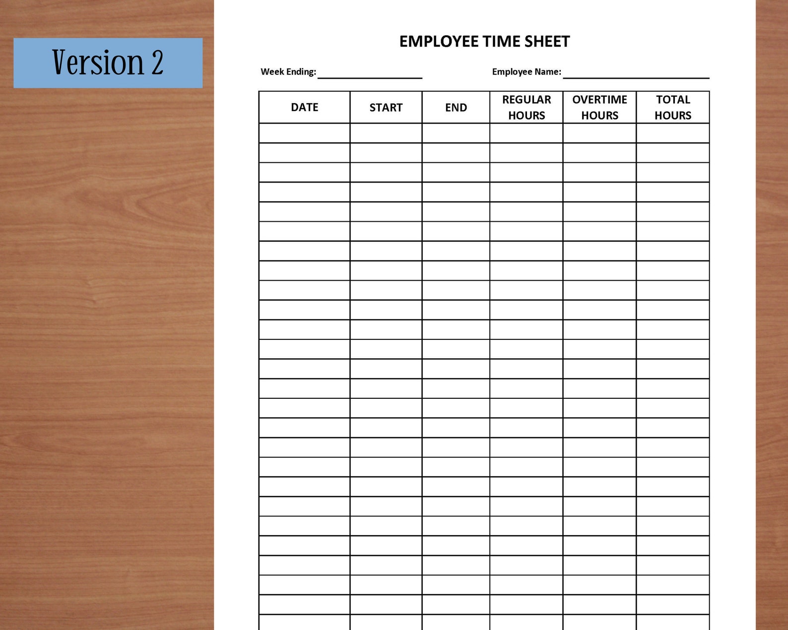 Small Business Time Sheet Employee Time Sheet Timesheet Tracker ...