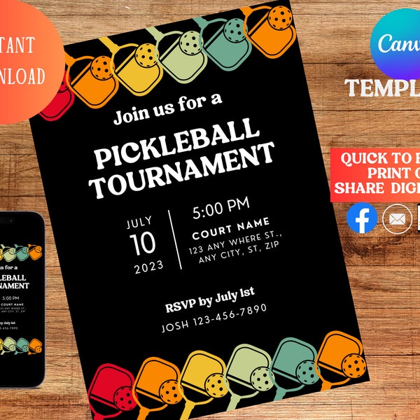 Pickleball Invite - Etsy