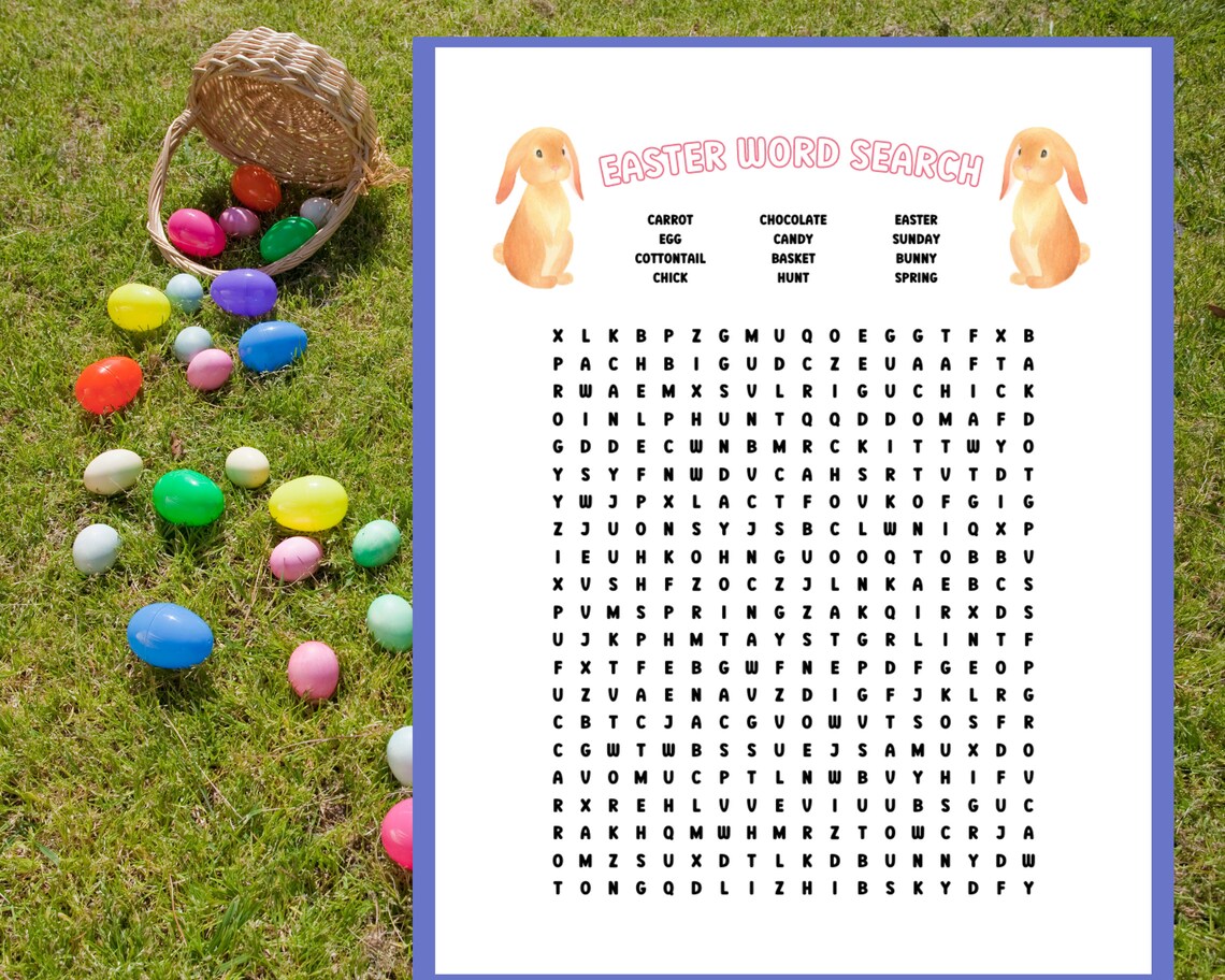 Printable Word Search Easter Word Search Easter Basket Stuffers Easter ...