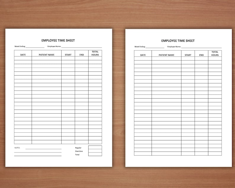 Caregiver Time Sheet Caregiver Timesheet Caregiver Log - Etsy