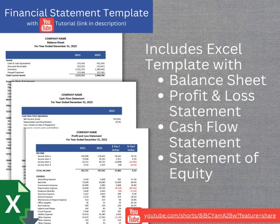 Income Statement Balance Sheet Cash Flow Template Excel