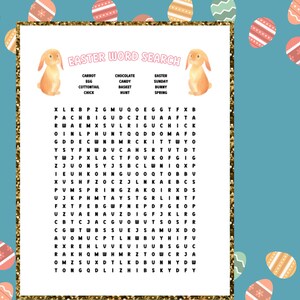 Printable Word Search Easter Word Search Easter Basket Stuffers Easter ...