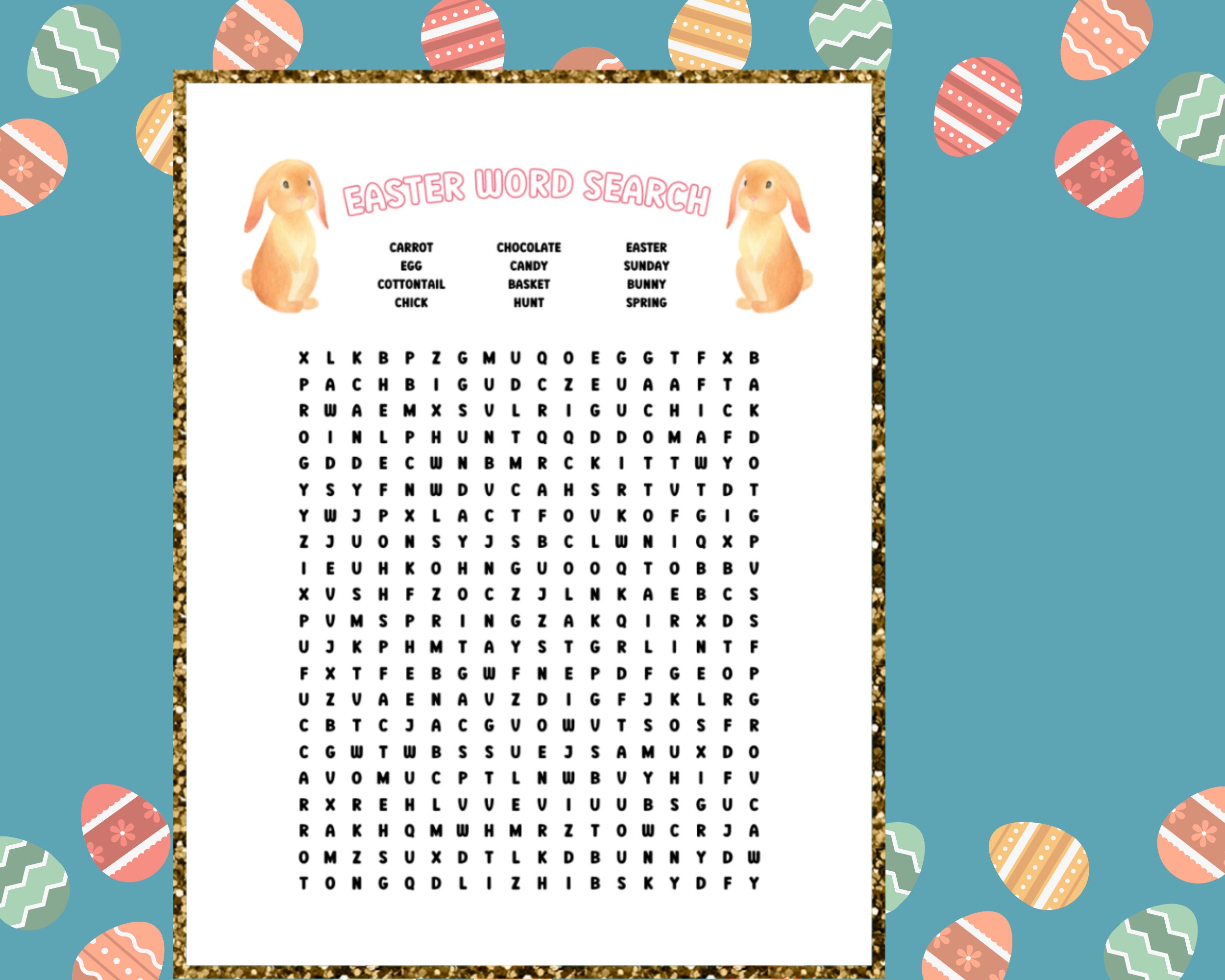 Printable Word Search Easter Word Search Easter Basket Stuffers Easter ...