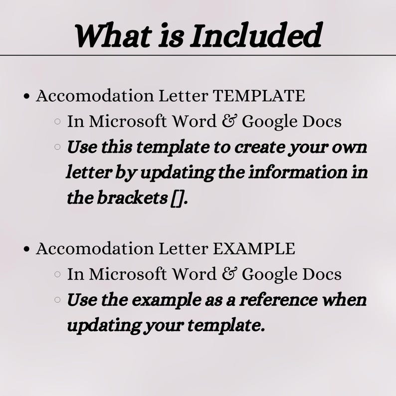 Reasonable Accommodation Letter Template | ADA Accommodation | ADA ...