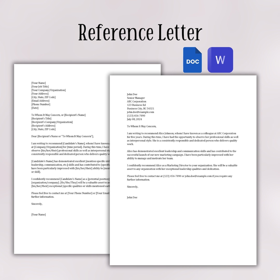 Character Recommendation Letter Template | Letter of Recommendation ...