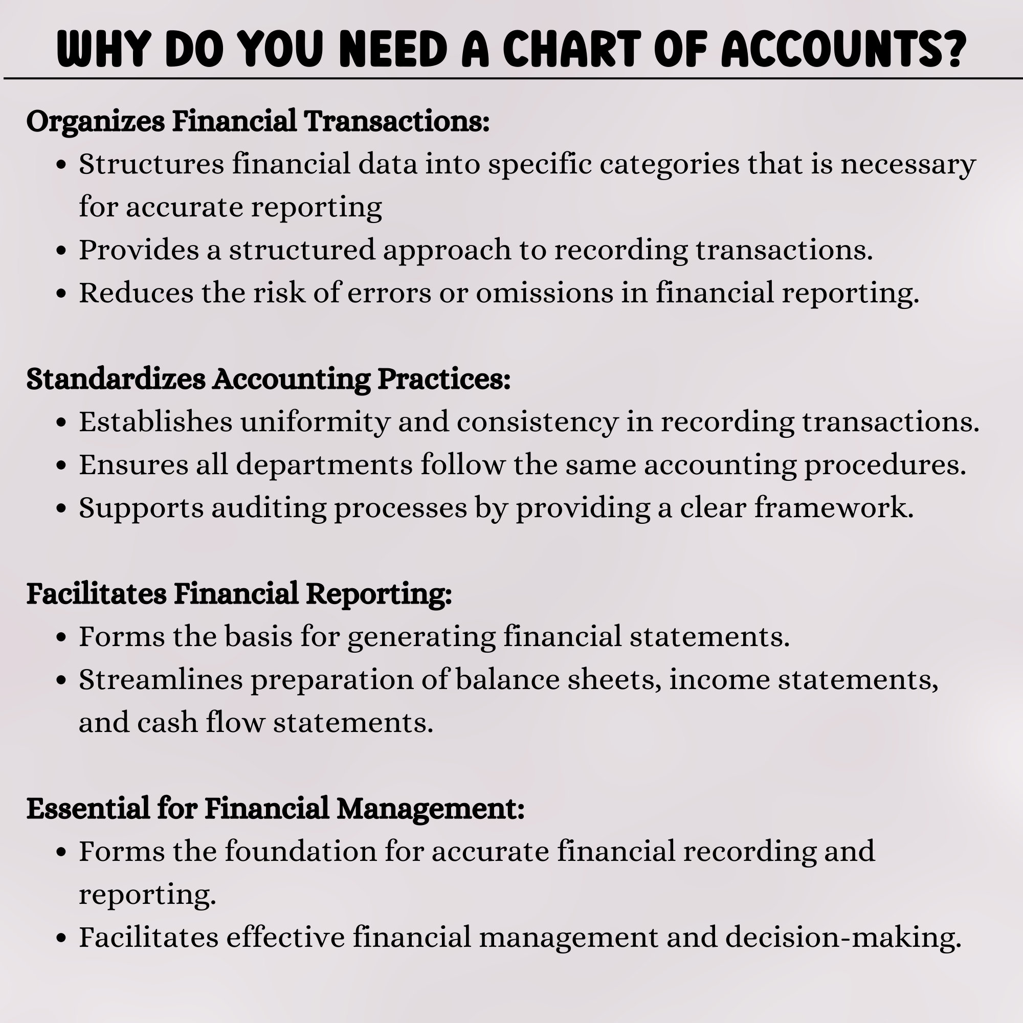 Chart of Accounts for Small Businesses | Bookkeeping Template ...