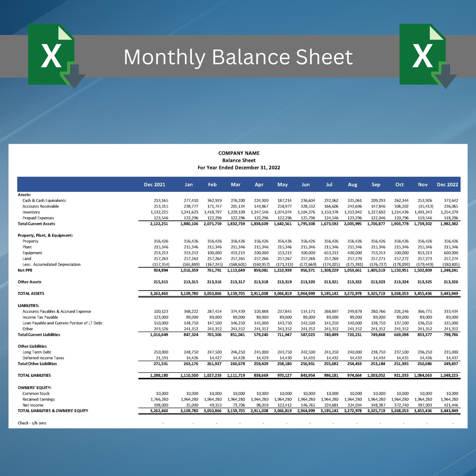 Monthly Balance Sheet Template Excel Business Templates Monthly ...