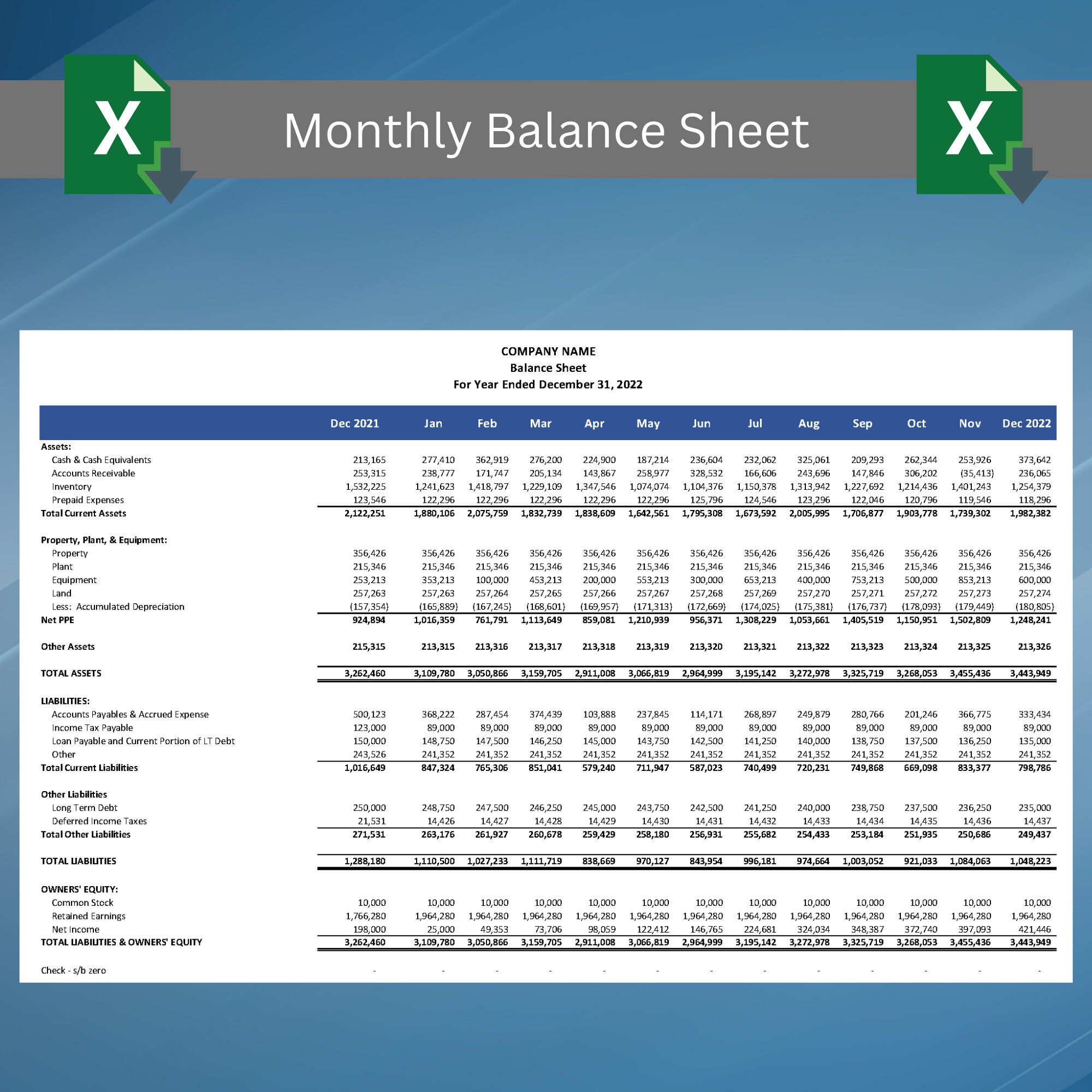 Monthly Balance Sheet Template Excel Business Templates Monthly ...
