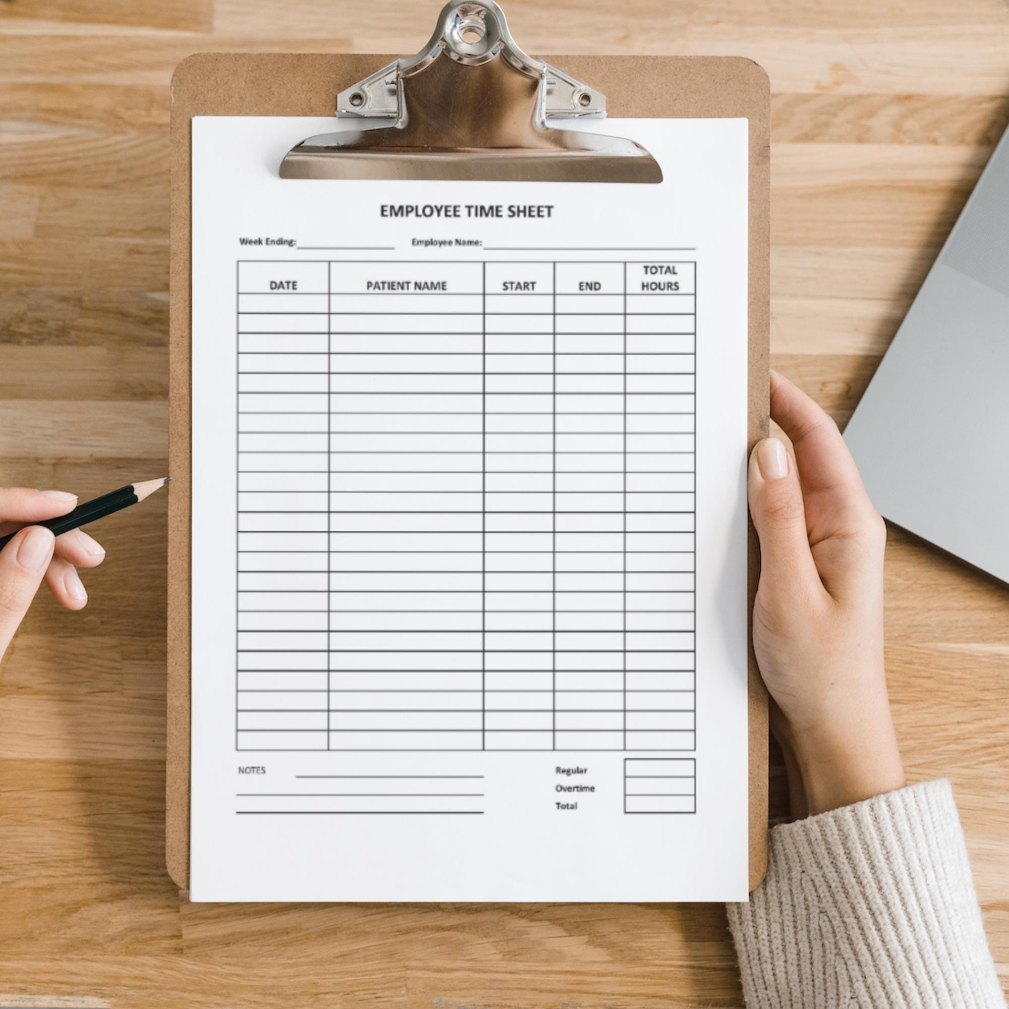 Printable Caregiver Time Sheet | Caregiver Hours | Nurse Timesheet ...