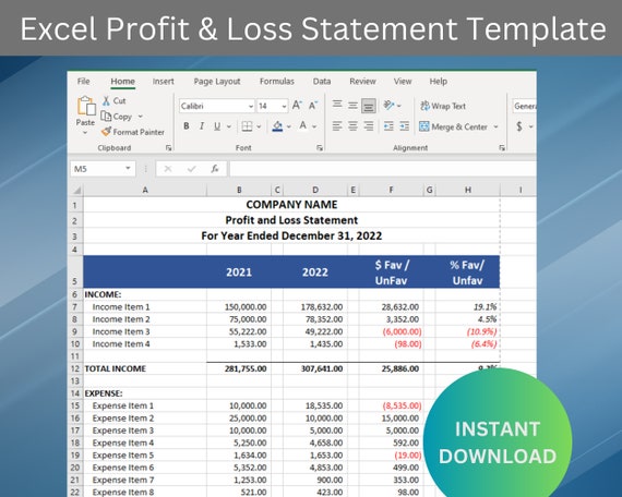 Excel Statement Template