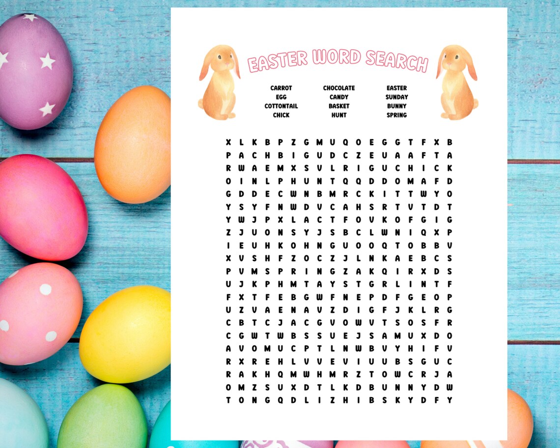 Printable Word Search Easter Word Search Easter Basket Stuffers Easter ...