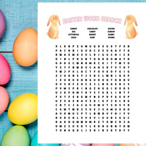 Printable Word Search Easter Word Search Easter Basket Stuffers Easter ...