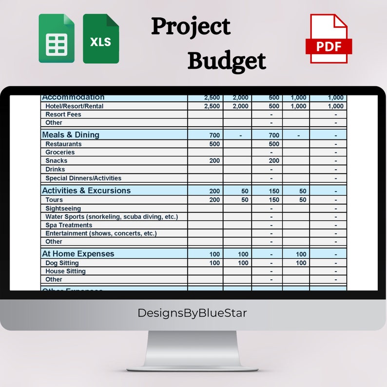 Simple Project Budget Tracker | Project Spending | Project Finance ...