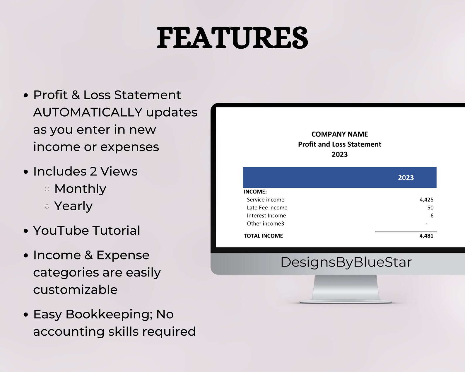Profit and Loss Statement Template Excel Template Profit and Loss ...