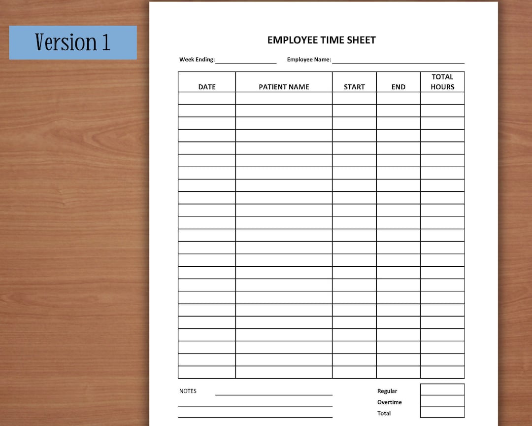 Caregiver Time Sheet Caregiver Timesheet Caregiver Log - Etsy