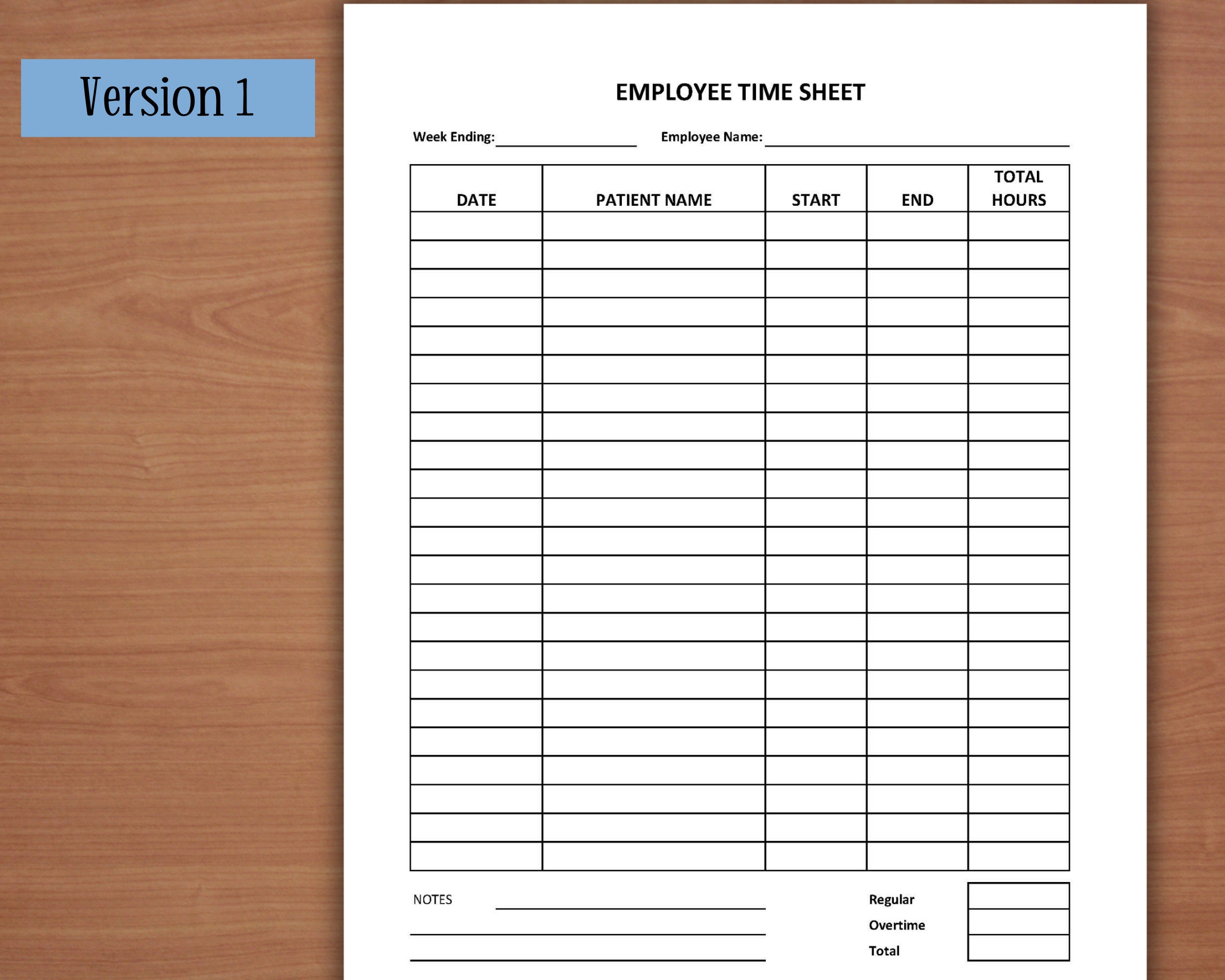 Caregiver Time Sheet Caregiver Timesheet Caregiver Log Caregiver Notes ...