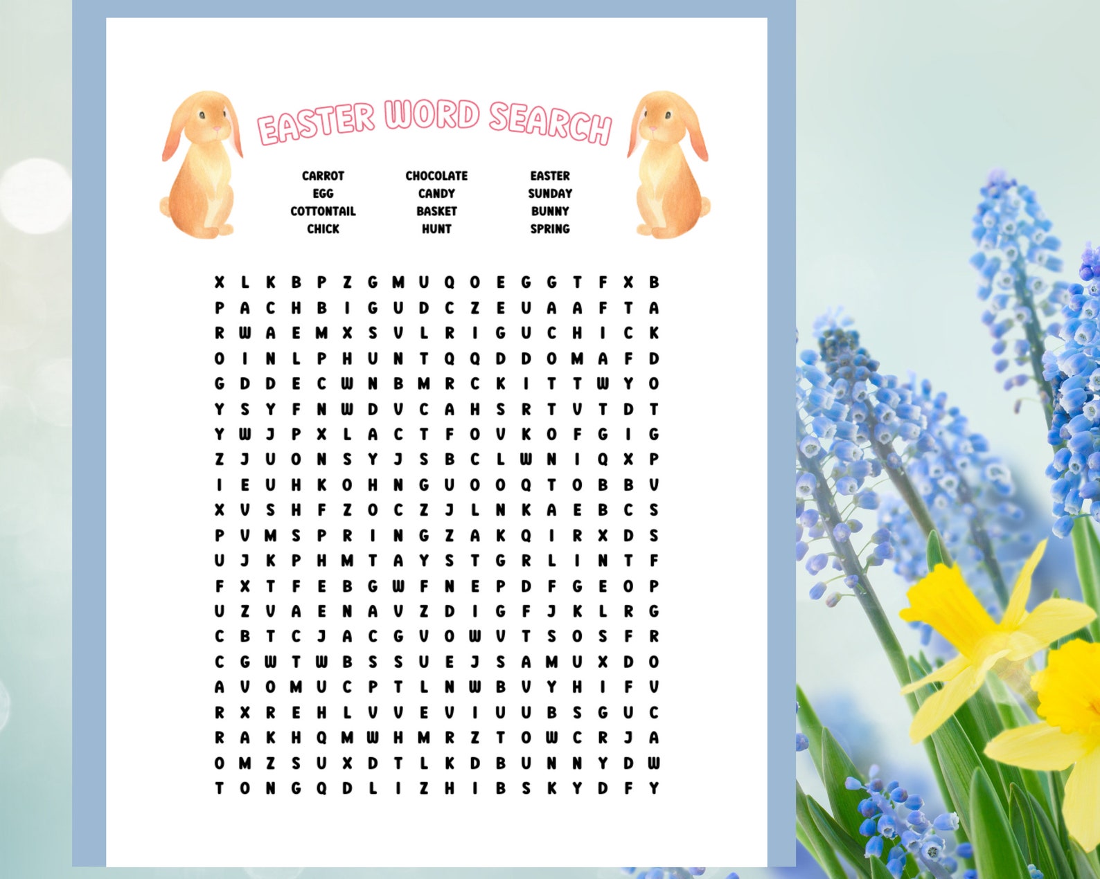 Printable Word Search Easter Word Search Easter Basket Stuffers Easter ...