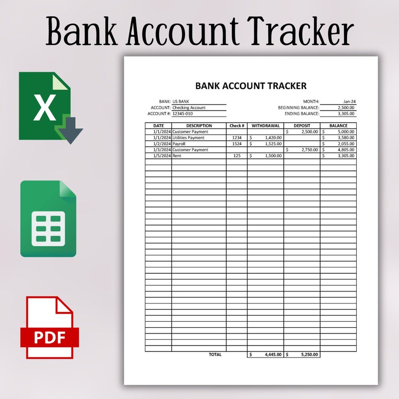 Printable Cash Log | Cash Register | Cash Depsoit Log | Cash Drawer ...