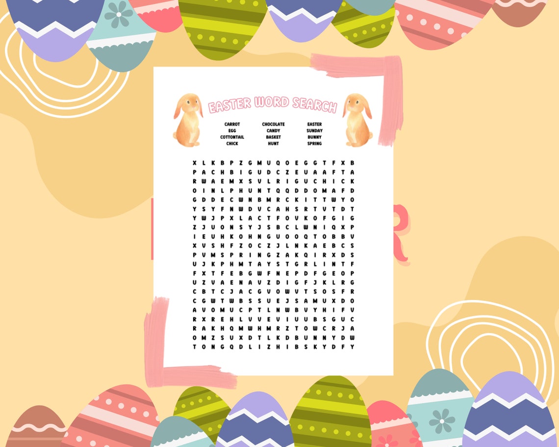 Printable Word Search Easter Word Search Easter Basket Stuffers Easter ...