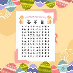 Printable Word Search Easter Word Search Easter Basket Stuffers Easter ...