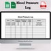 Blood Pressure Log Daily Blood Pressure Tracker Medical Tracker ...
