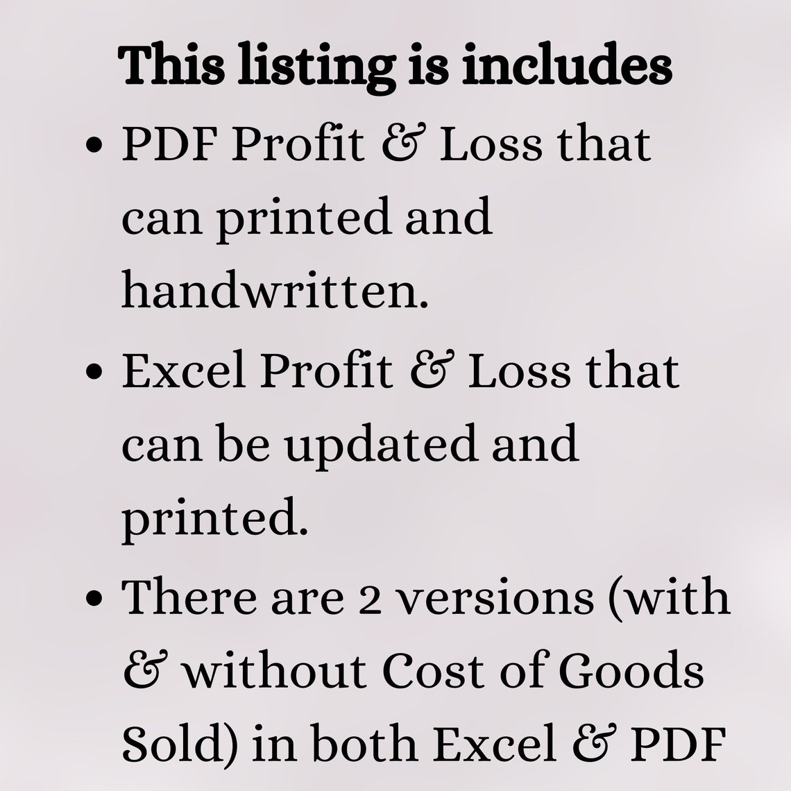 Printable Profit and Loss Form | Profit and Loss Statement Template ...