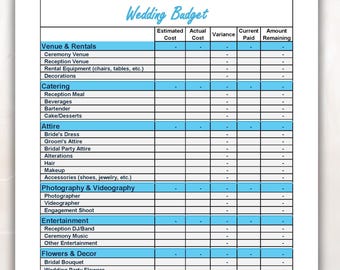 Wedding Planning Budget | Editable Wedding Expense Tracker | Wedding ...