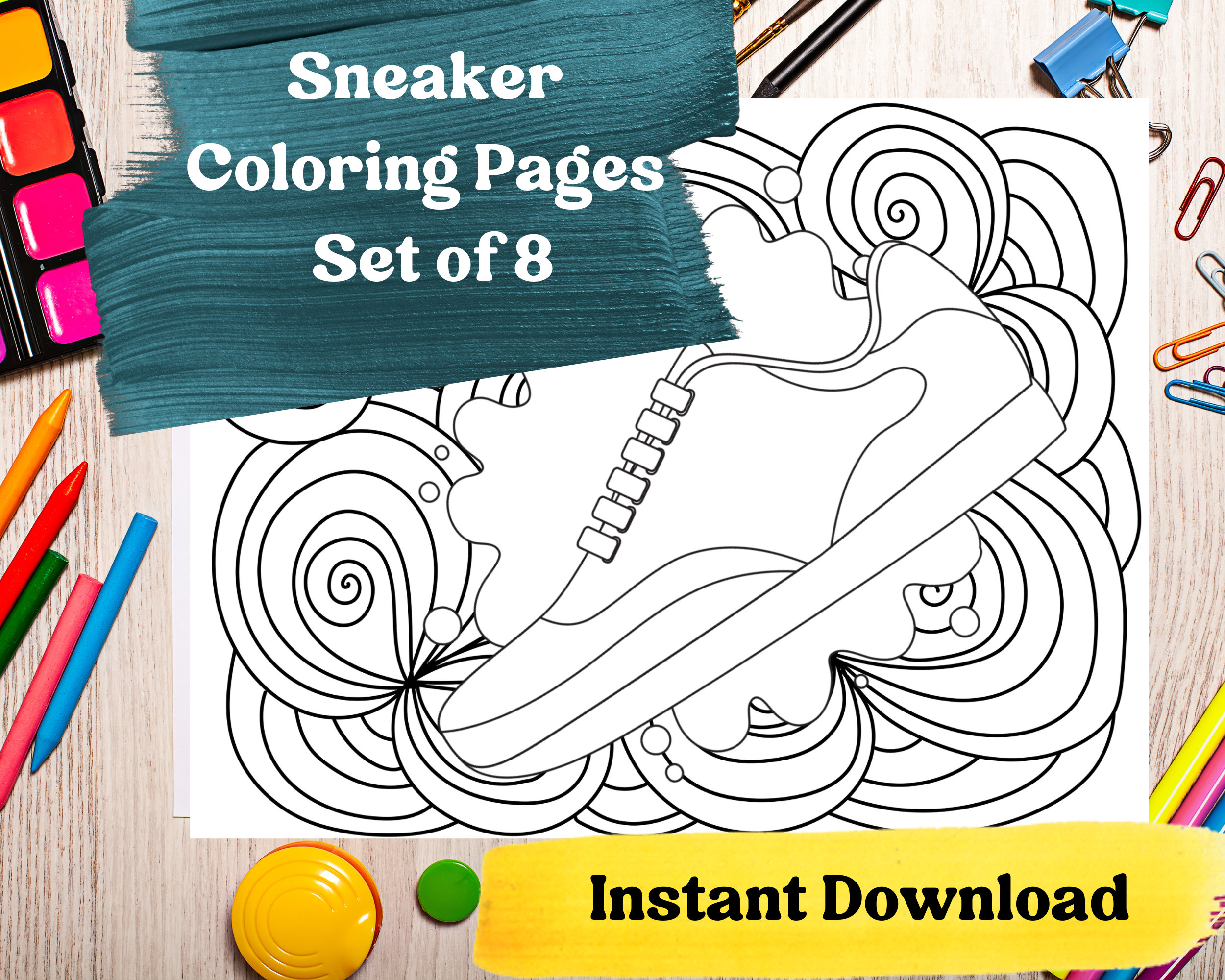 Tennis Shoe Coloring Pages