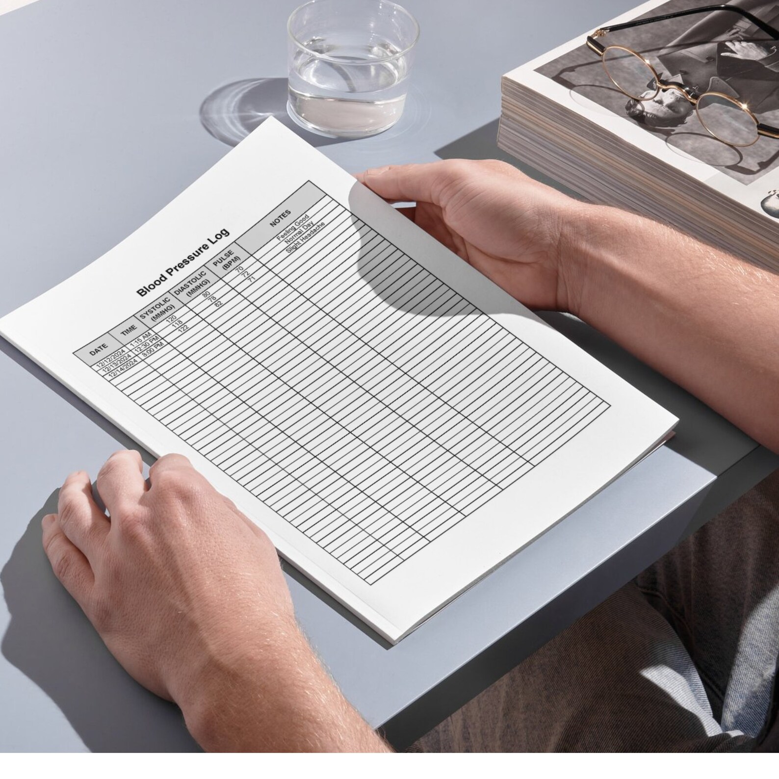 Blood Pressure Log BP Log Printable BP Pressure Tracker Digital BP ...