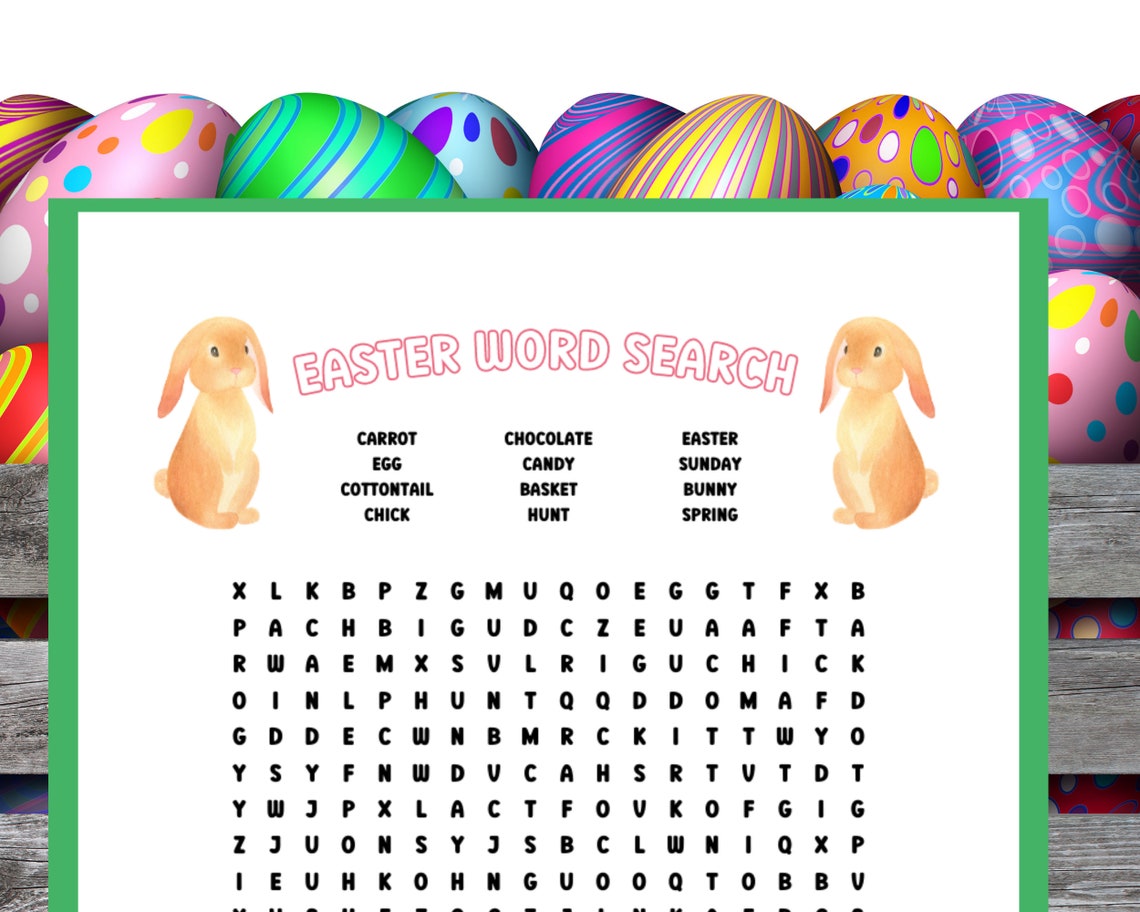 Printable Word Search Easter Word Search Easter Basket Stuffers Easter ...