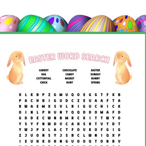 Printable Word Search Easter Word Search Easter Basket Stuffers Easter ...