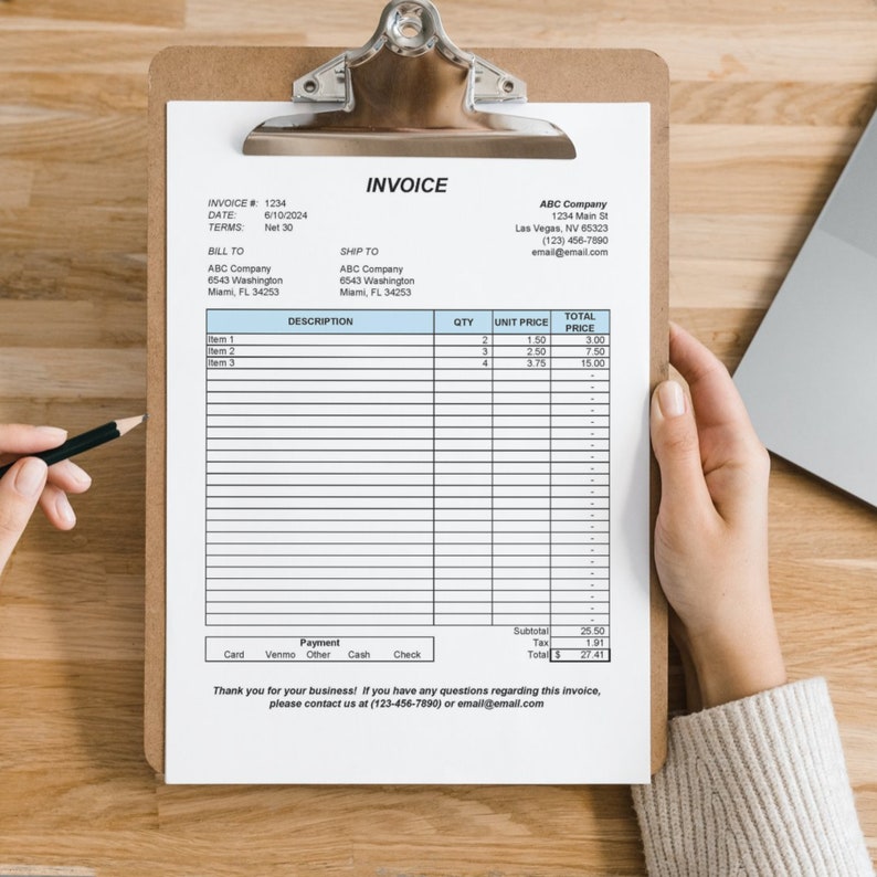Invoice Template Small Business Documents Business Template Blank ...