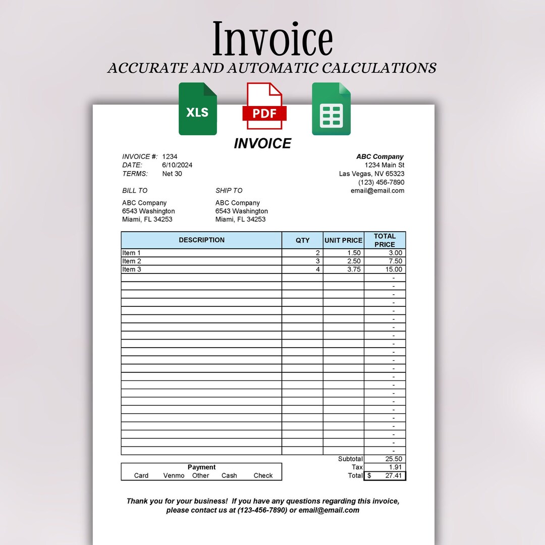 Invoice Template Small Business Documents Business Template Blank ...