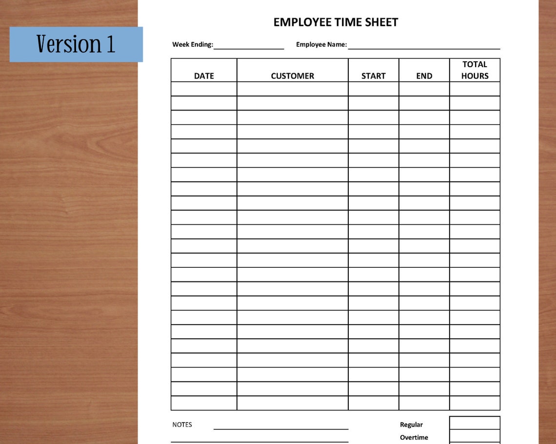 Construction Time Sheet Construction Timesheet Small Business Time ...