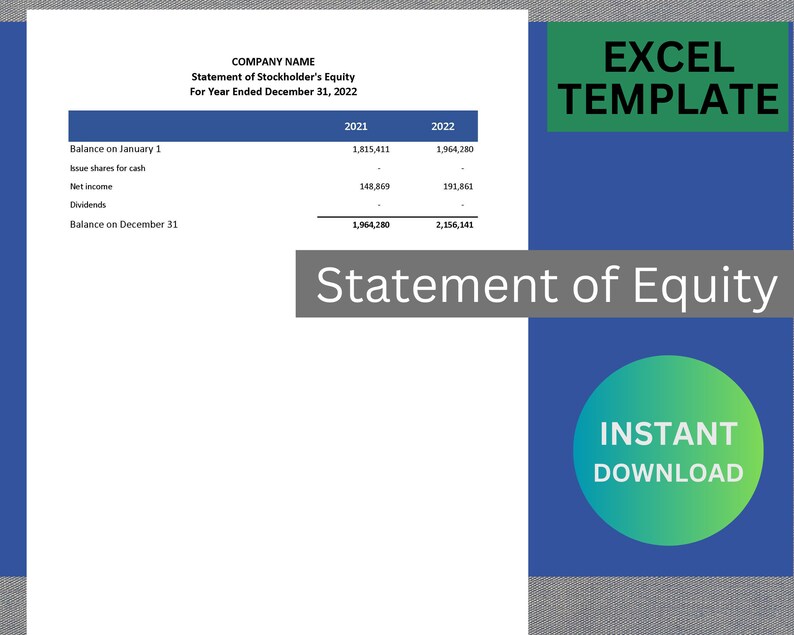 Excel Financial Statement Template With Profit & Loss Statement ...