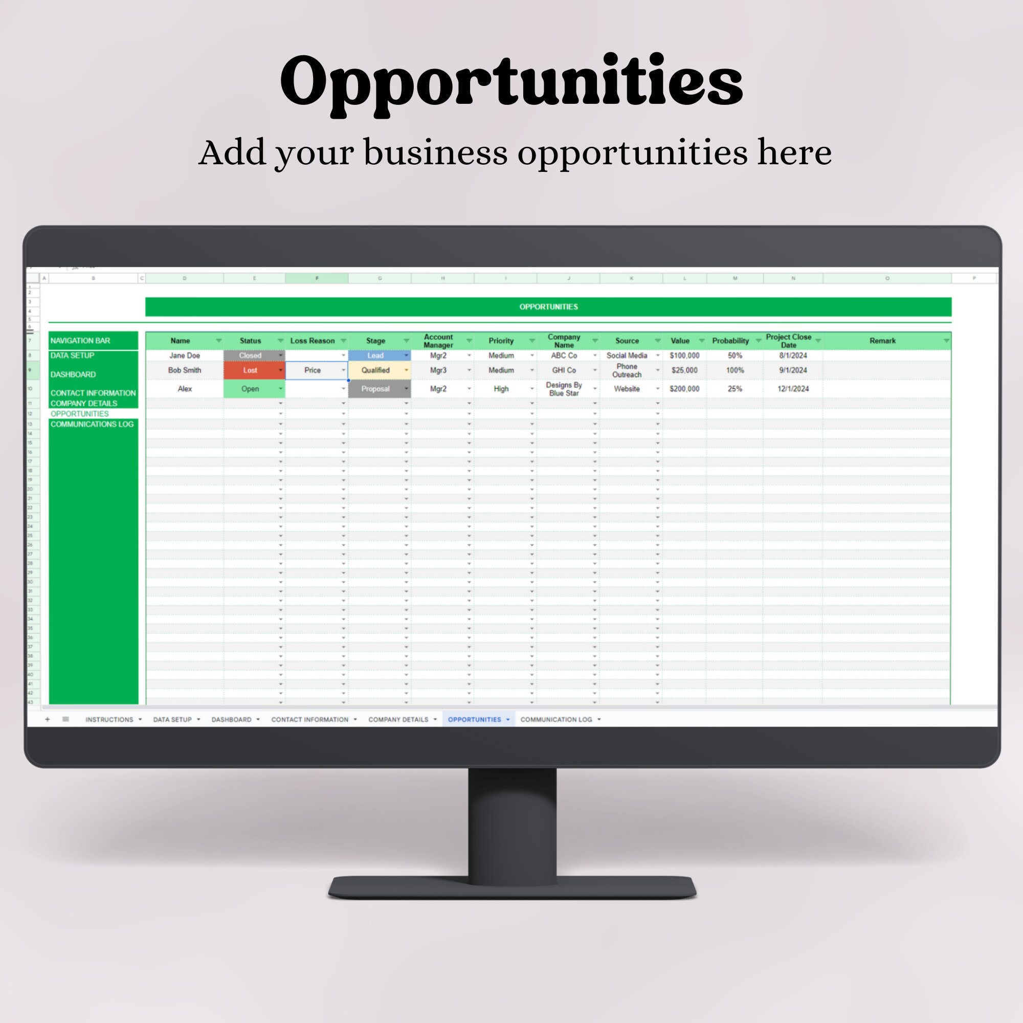 Client Tracker | Client Planner | Client Management | CRM Dashboard ...