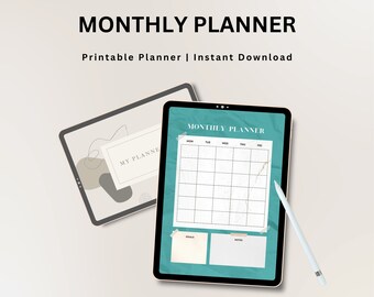Month at a Glance Planner Printable, 2022-2023 Undated Monthly Calendar ...