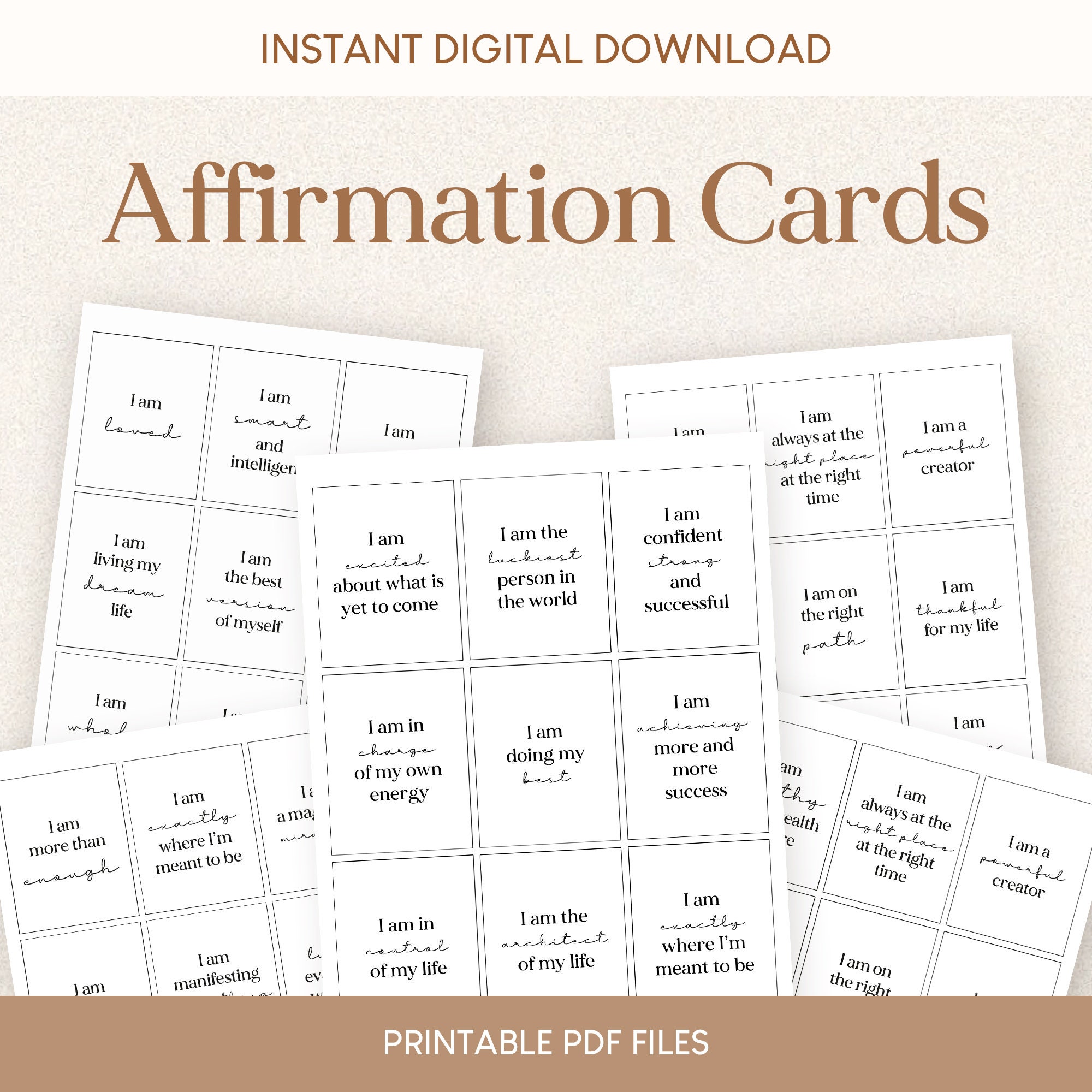 Affirmation Cards Positive Quotes Confidence Booster Flash Cards Self ...