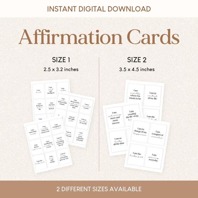 Affirmation Cards Positive Quotes Confidence Booster Flash Cards Self ...