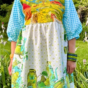 Handmade Dress Vintage Materials -“country Landscape” M/L - Etsy