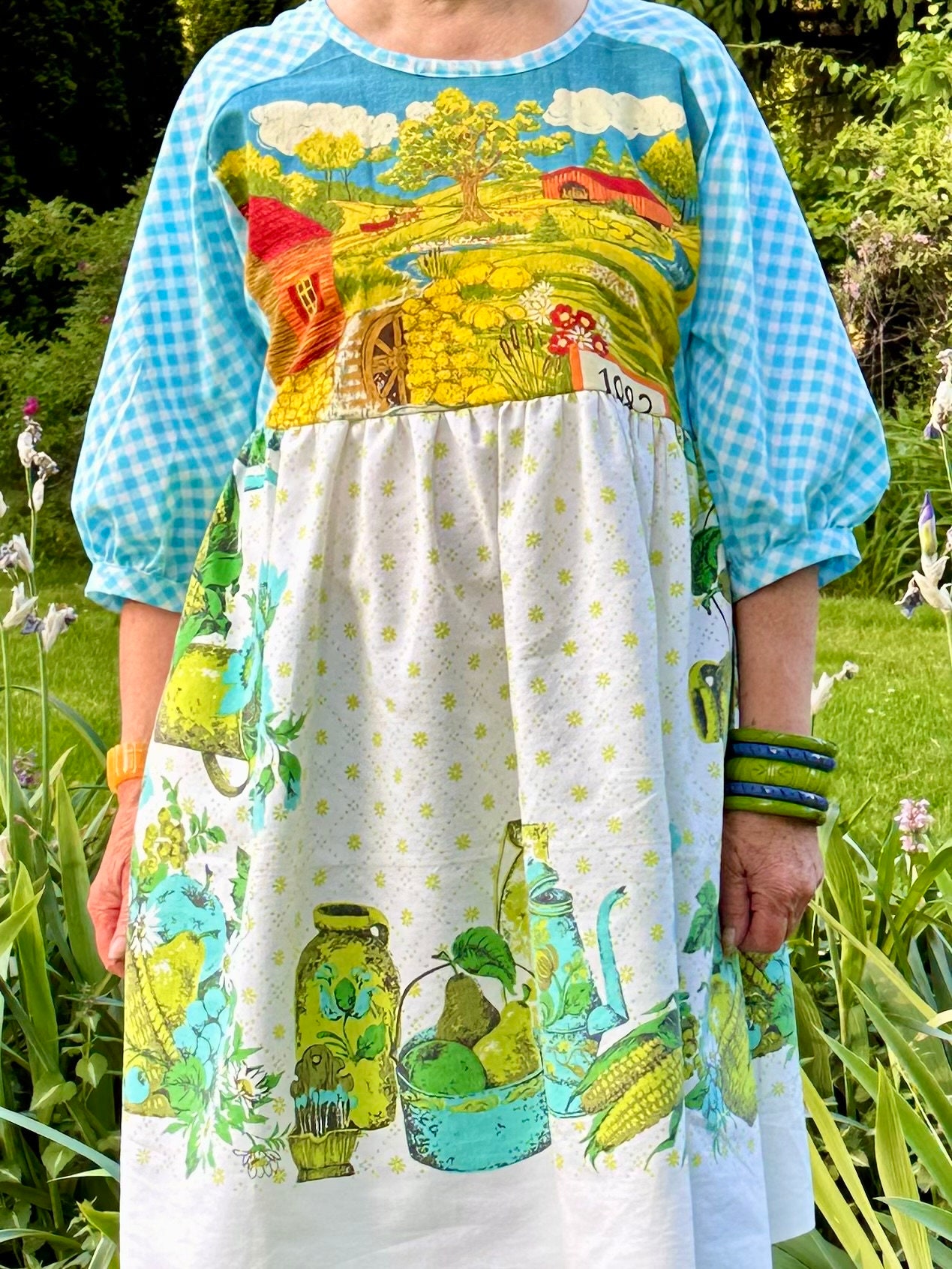 Handmade Dress Vintage Materials country Landscape - Etsy