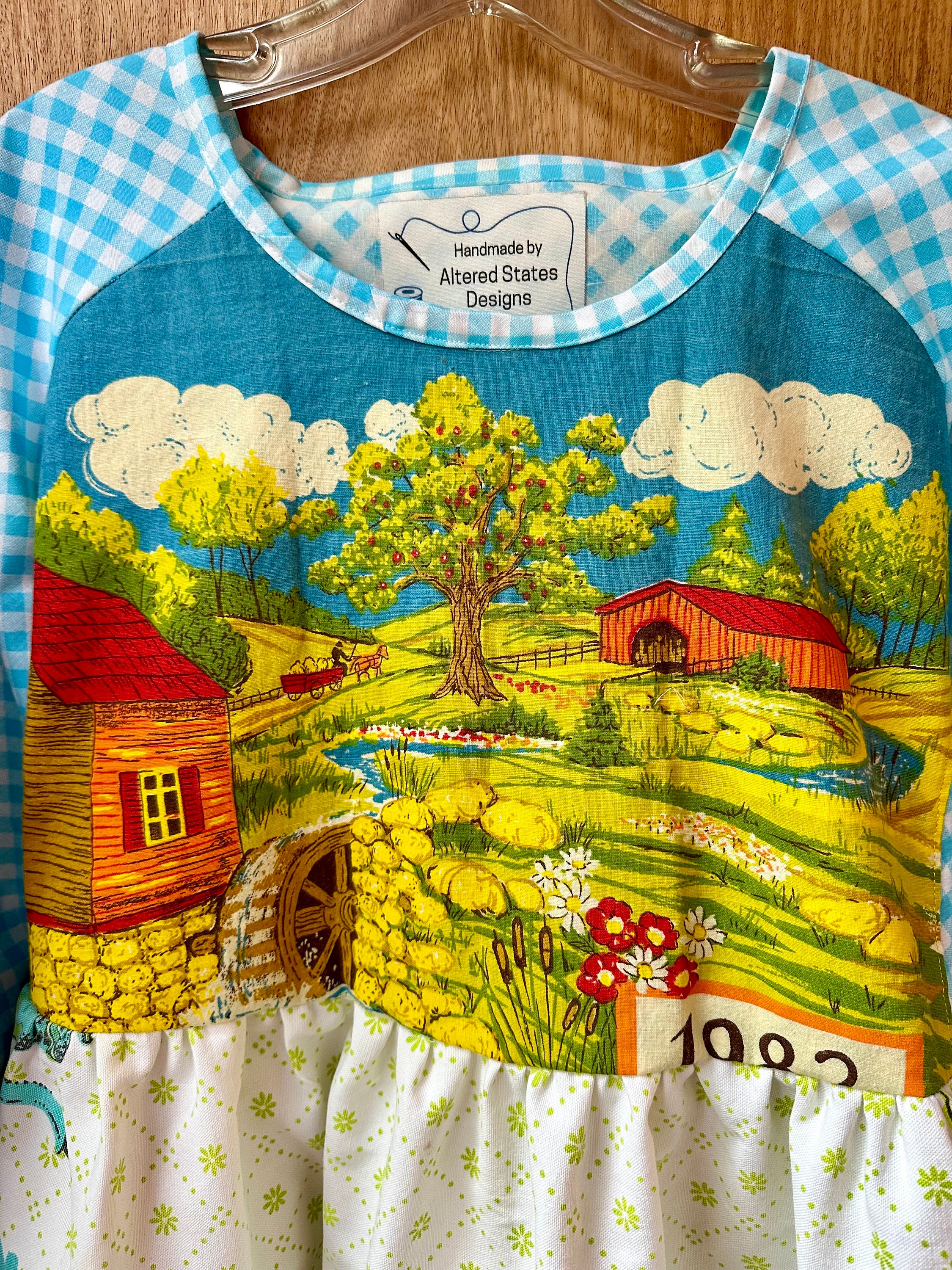 Handmade Dress Vintage Materials country Landscape - Etsy