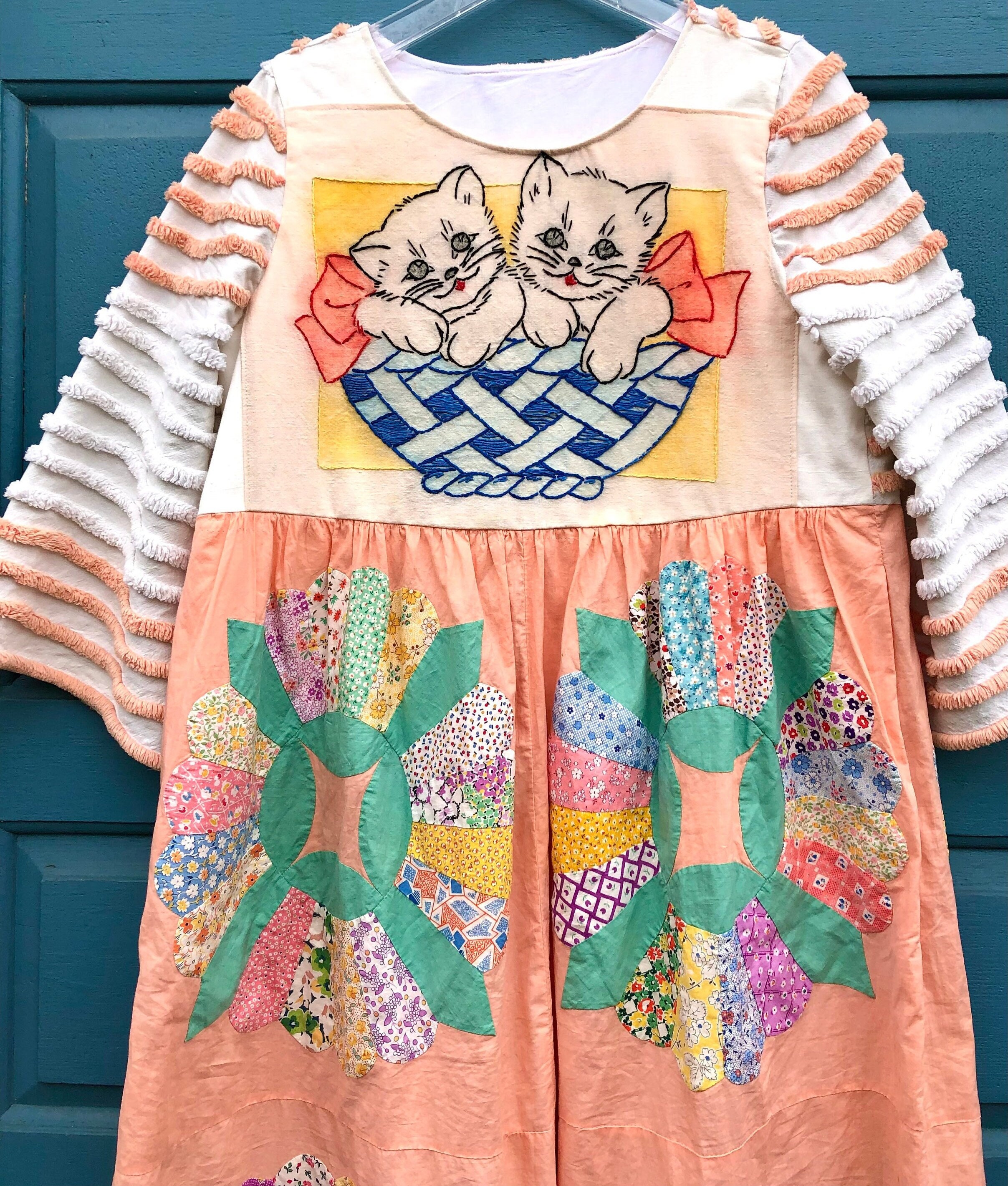 One-of-a-kind Quilt Dress Handmade From Vintage Textileswomans Quilt ...